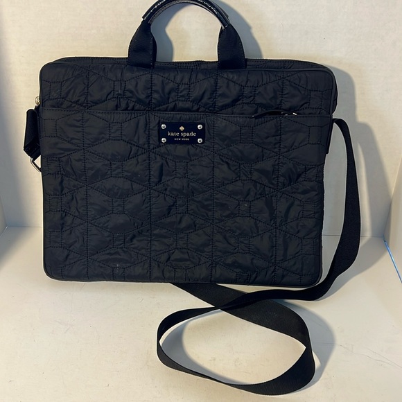 kate spade | Bags | Kate Spade Black Quilted Laptop Bag | Poshmark